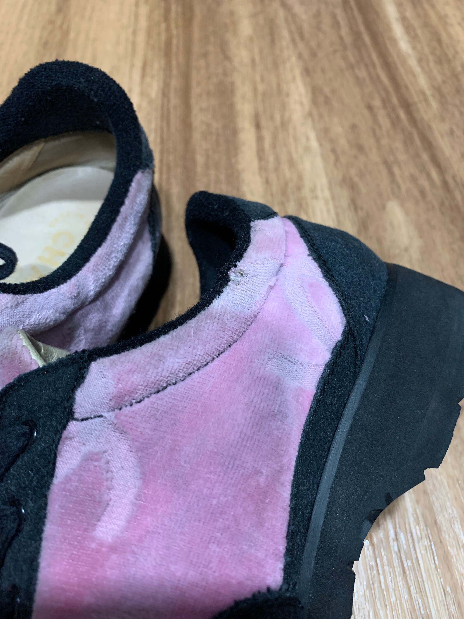 Vintage Chanel Pink Velour Shoes - Etsy