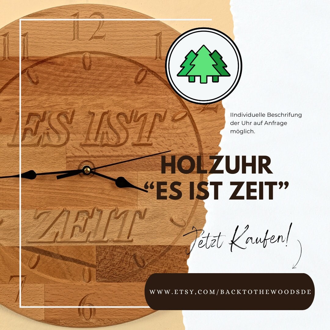Wall Clock, Wooden Clock, It's Time, Clock Wood, Wood, Clock Made of ...