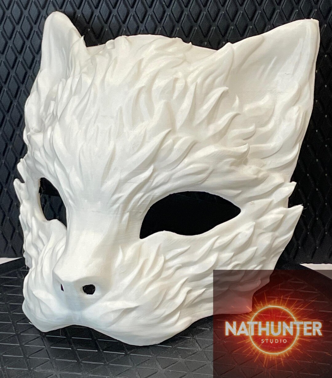 3D Printed Feline Mask, Handcrafted PLA - Etsy