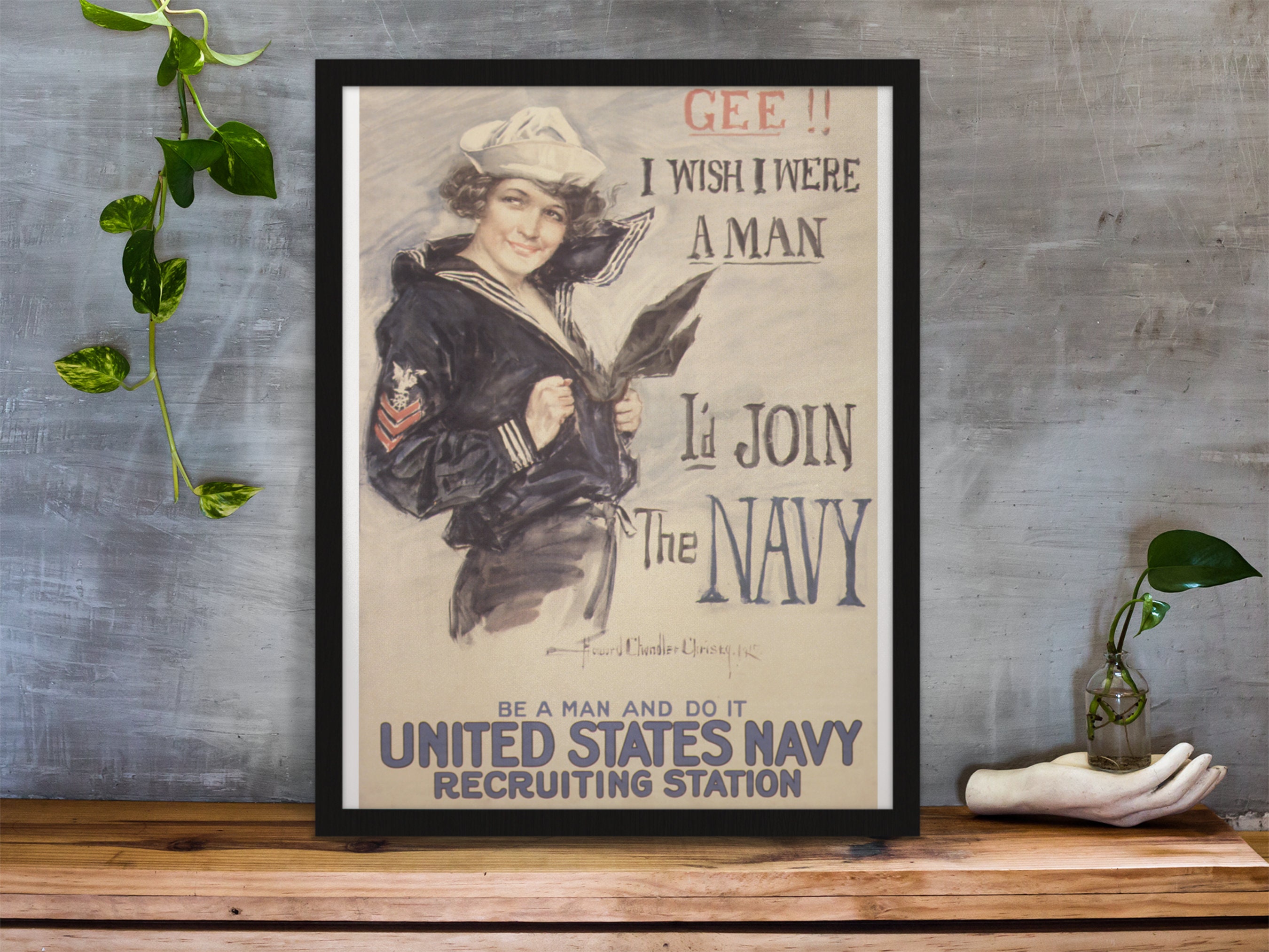 WW1 US Navy Recruiting Propaganda Printable Poster Digital - Etsy