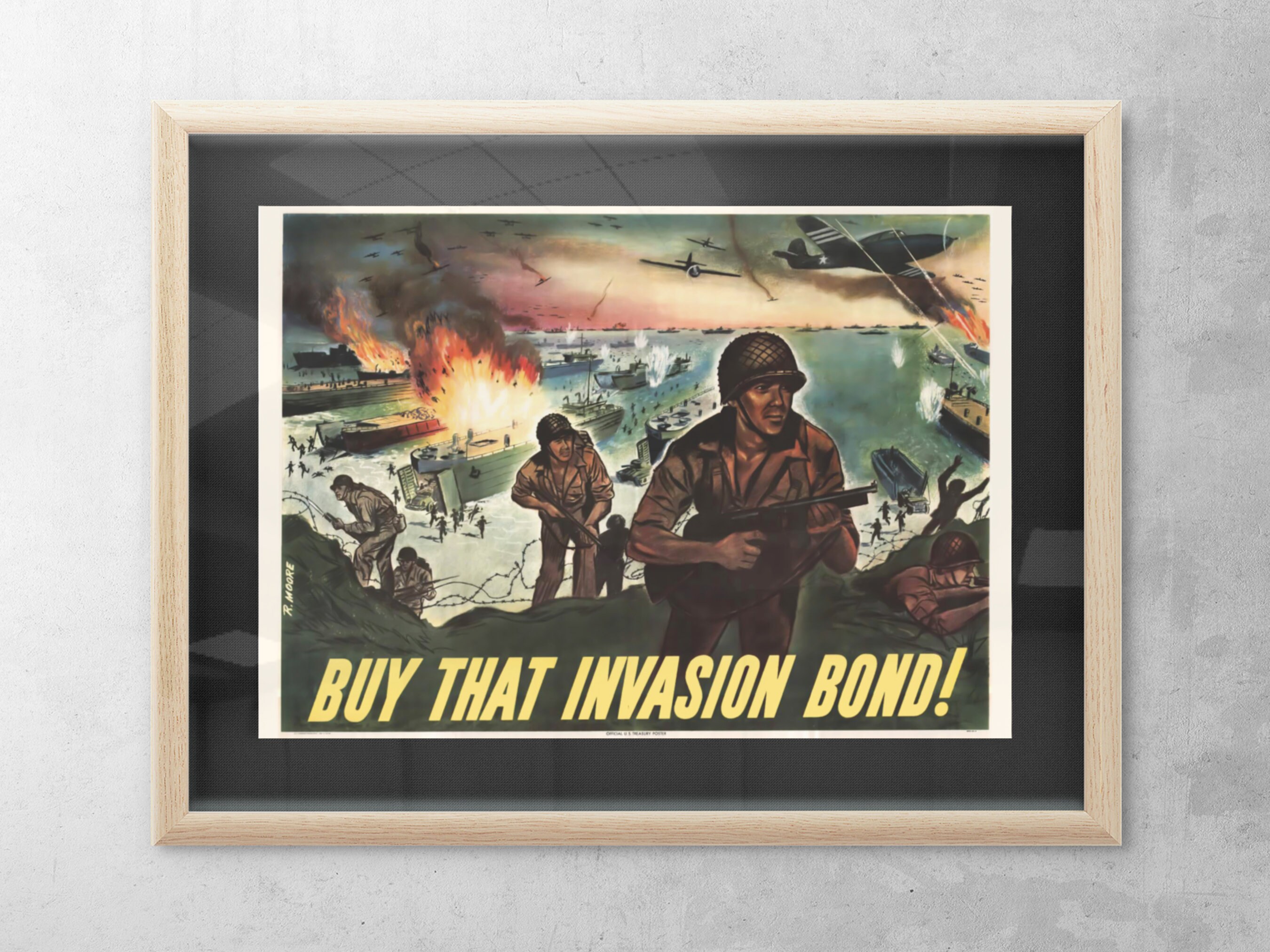 Normandy Landings D-day Propaganda Poster Printable Wall Art WW2 ...