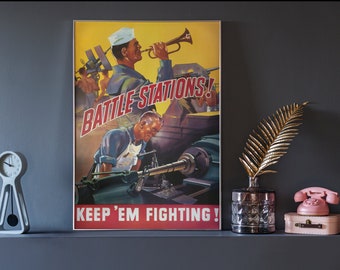 WWII Printable Wall Art, WWII Propaganda Poster, Ww2 Soviet, Soviet ...