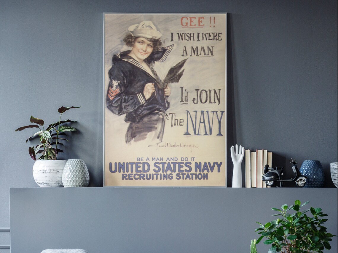 WW1 US Navy Recruiting Propaganda Printable Poster Digital - Etsy