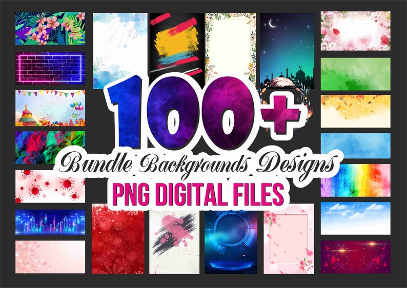 Background PNG Bundle 100 Digital Design Files Background | Etsy