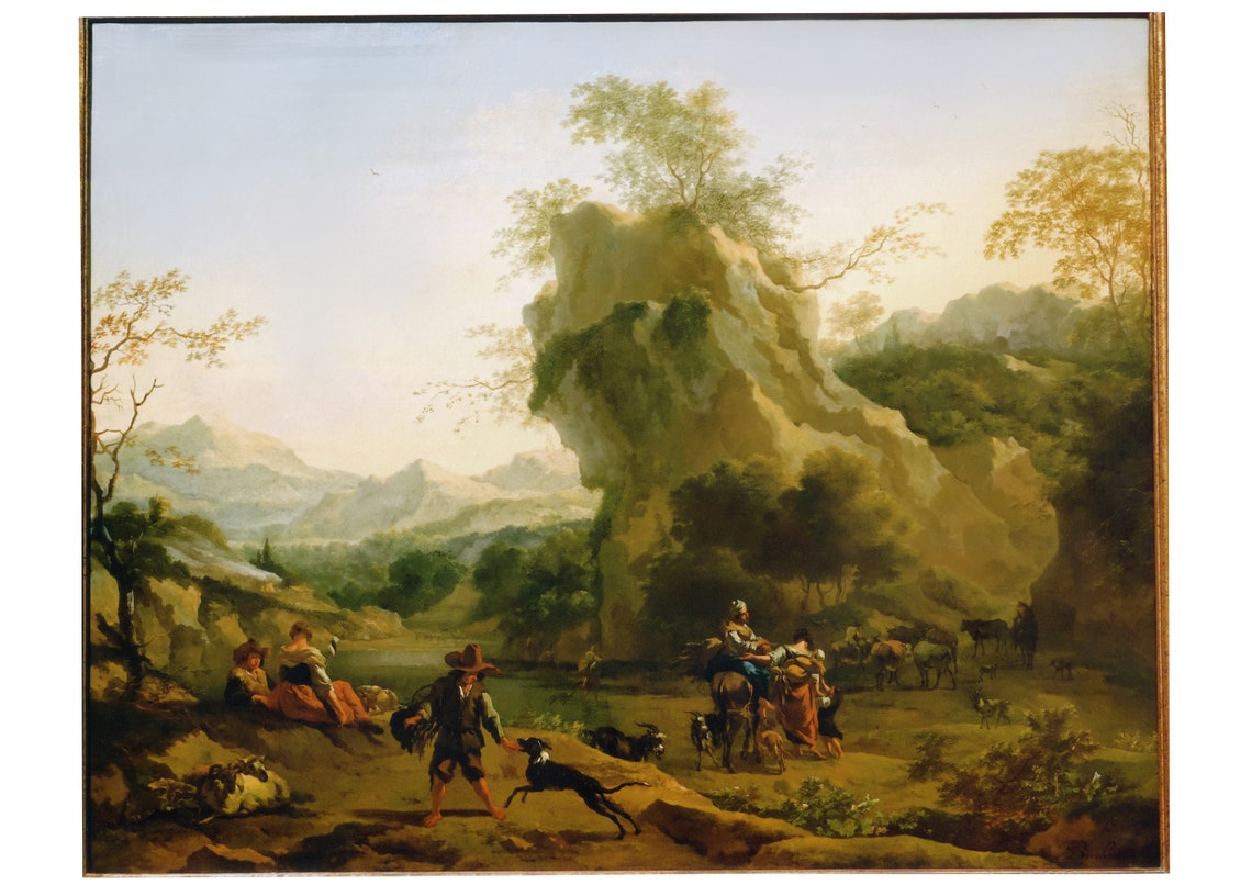Southern Landscape Painting Printable Wall Art, Antique Painting ...
