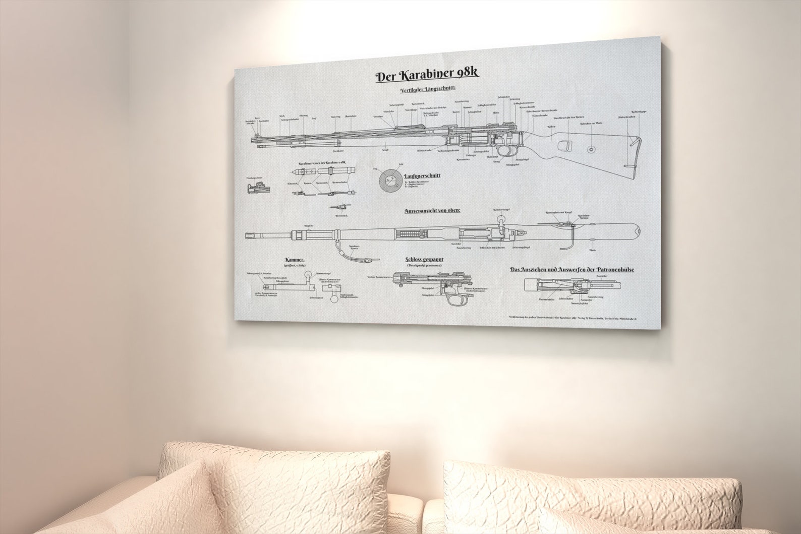 Mauser K98 Patent Print Poster WW2 German Memorabilia - Etsy