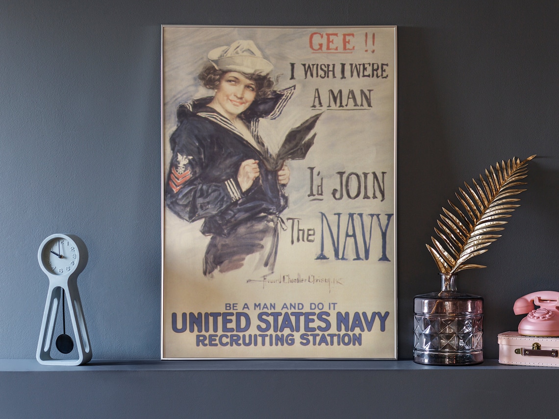 WW1 US Navy Recruiting Propaganda Printable Poster Digital - Etsy