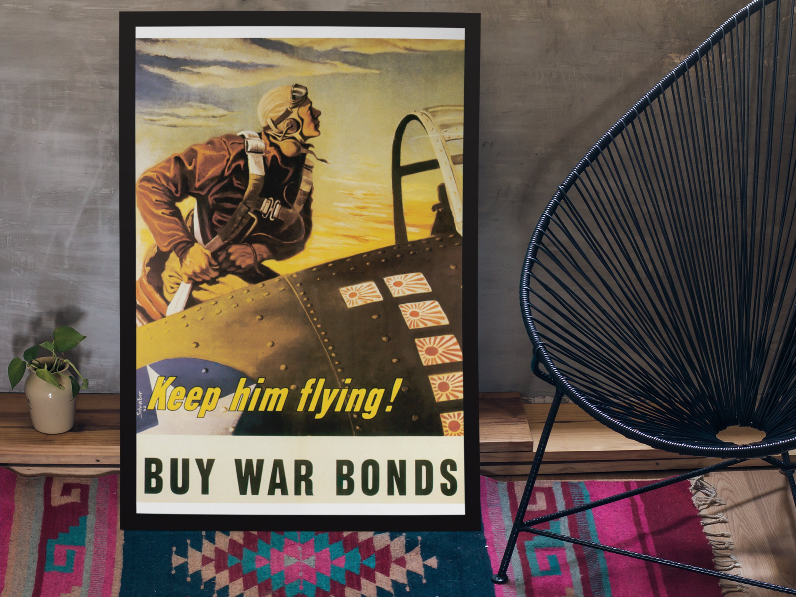 WW2 US Air Force Propaganda Printable Poster keep Him - Etsy