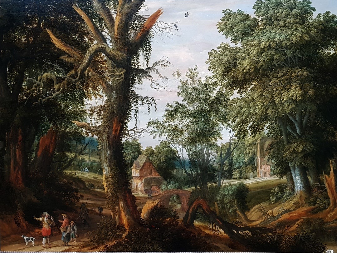 Medieval 1628 Year Landscape Painting, Printable Wall Art, Digital File ...