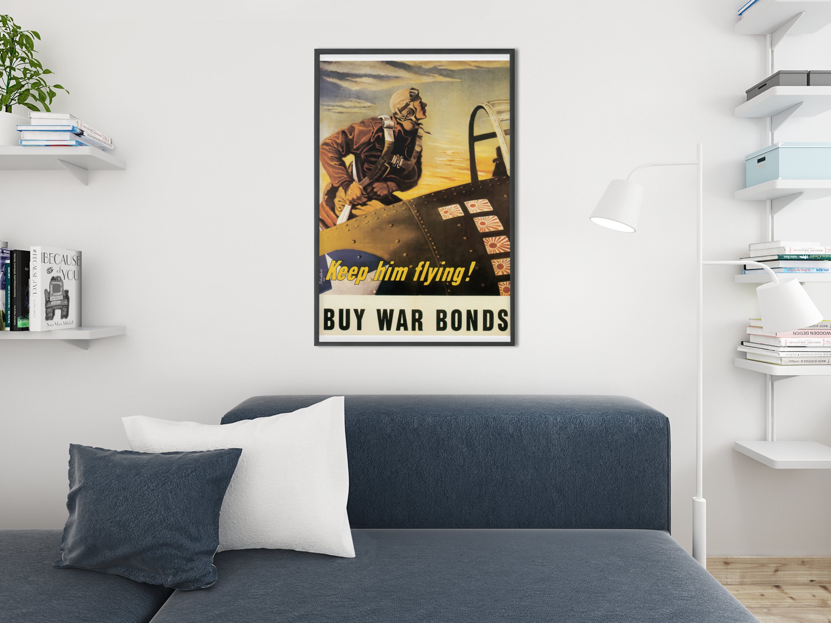 WW2 US Air Force Propaganda Printable Poster keep Him - Etsy