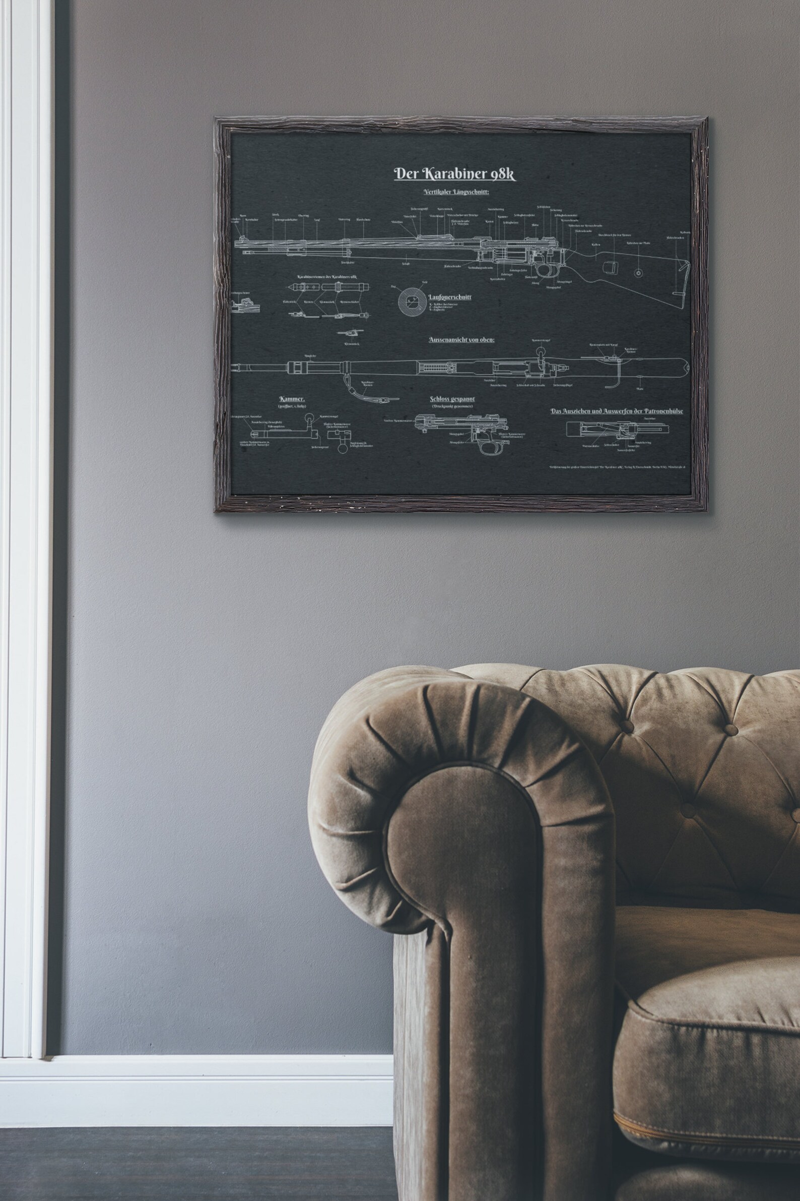 Mauser K98 Patent Print Poster WW2 German Memorabilia - Etsy