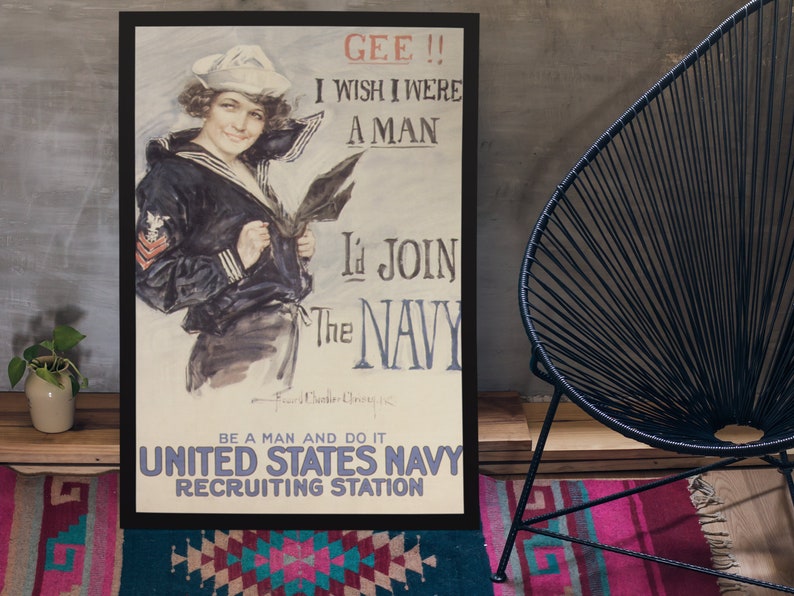 WW1 US Navy Recruiting Propaganda Printable Poster Digital - Etsy