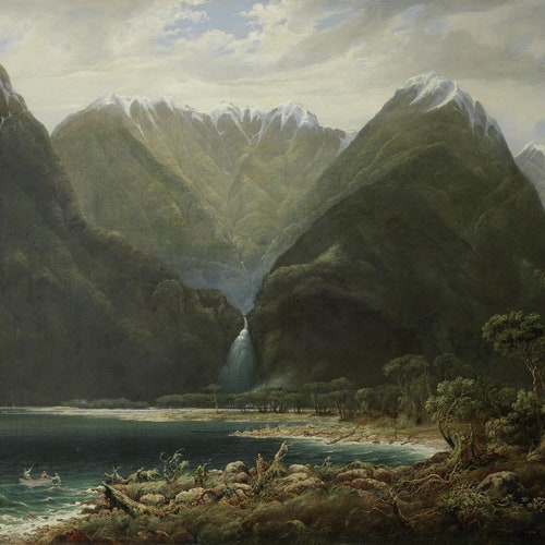 Antique New Zealand Landscape Painting Digital File Instant - Etsy