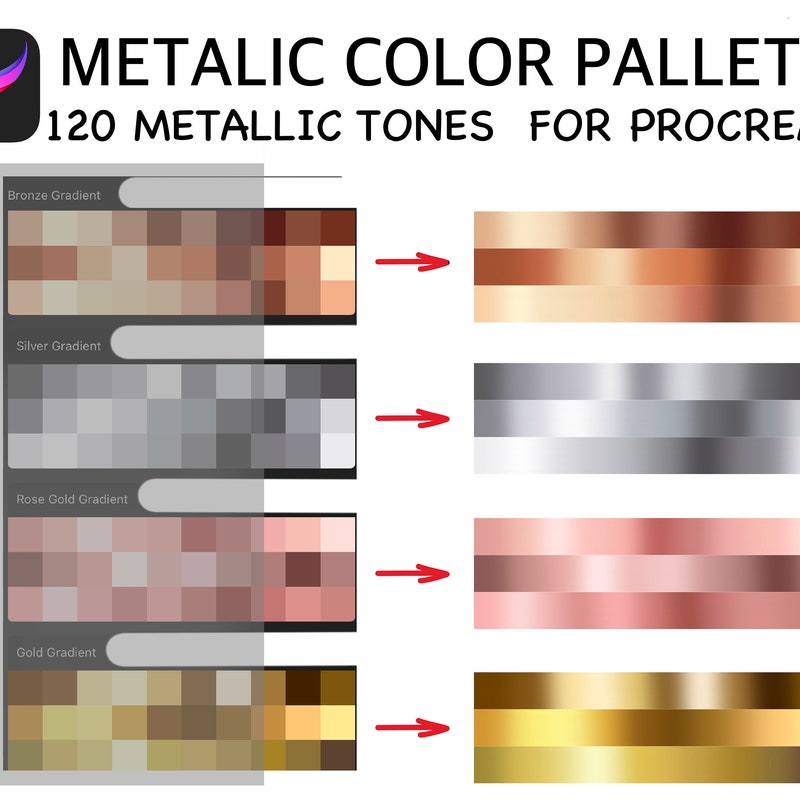 Gold and Red Color Palette - Etsy