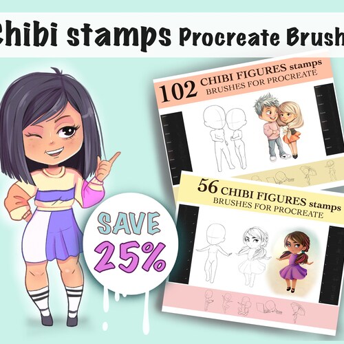 Figure Stamps Procreate Brushes Figures Stamps Brushes - Etsy
