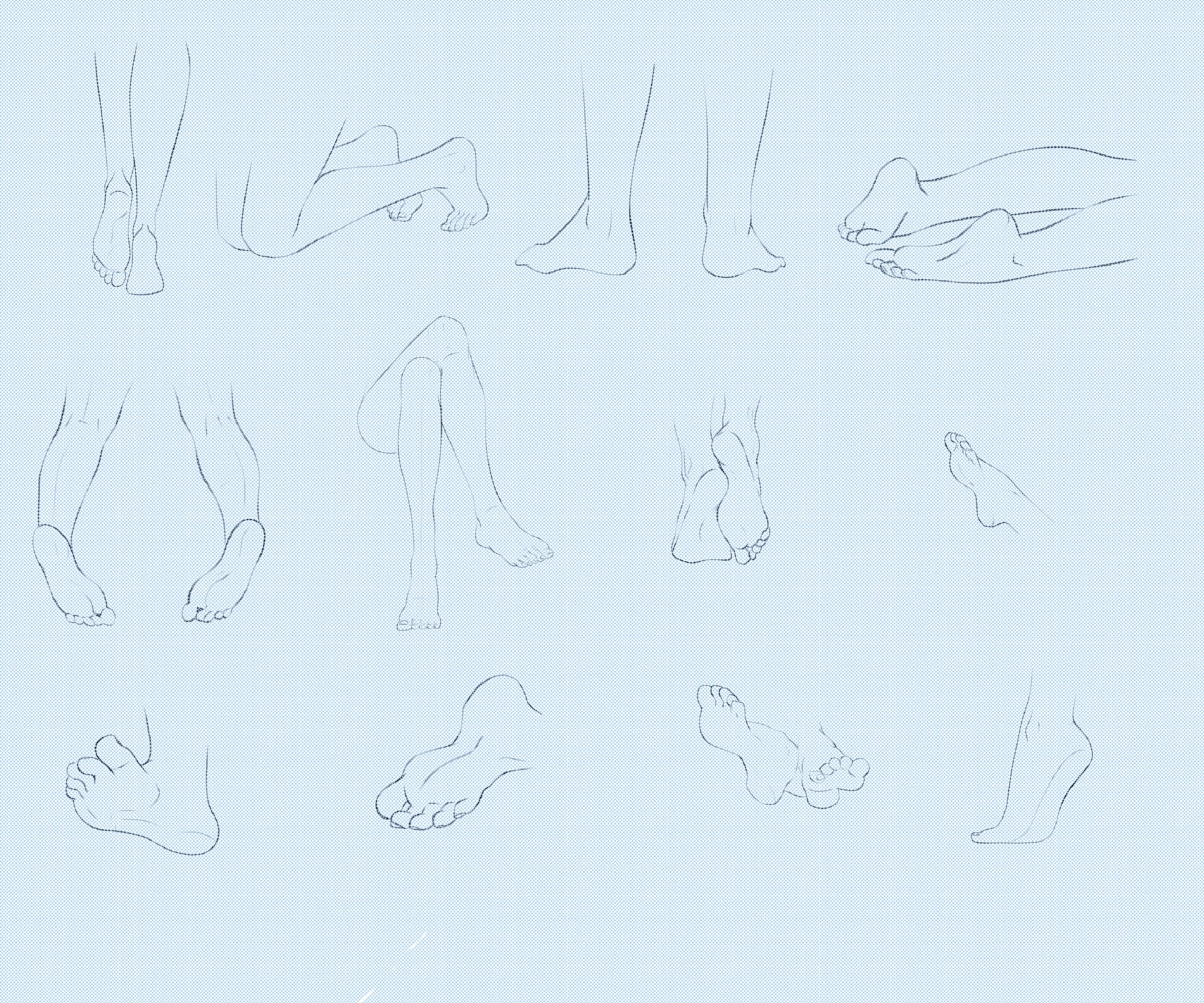 Procreate Feet Stamps Brushes Digital Brushes Feet Guide - Etsy