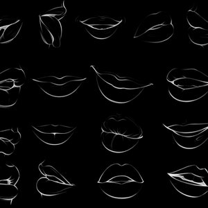 Lips Brushes for Procreate, Lips Stamps Brushes Procreate, Guide Brush ...