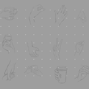 Portrait Guide Procreate Brushes, Hands Stamps Brushes, Brushes for ...