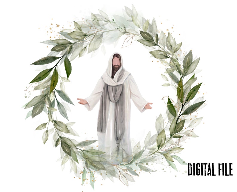 Jesus Christ Faceless Portrait Watercolor Print Jesus Etsy