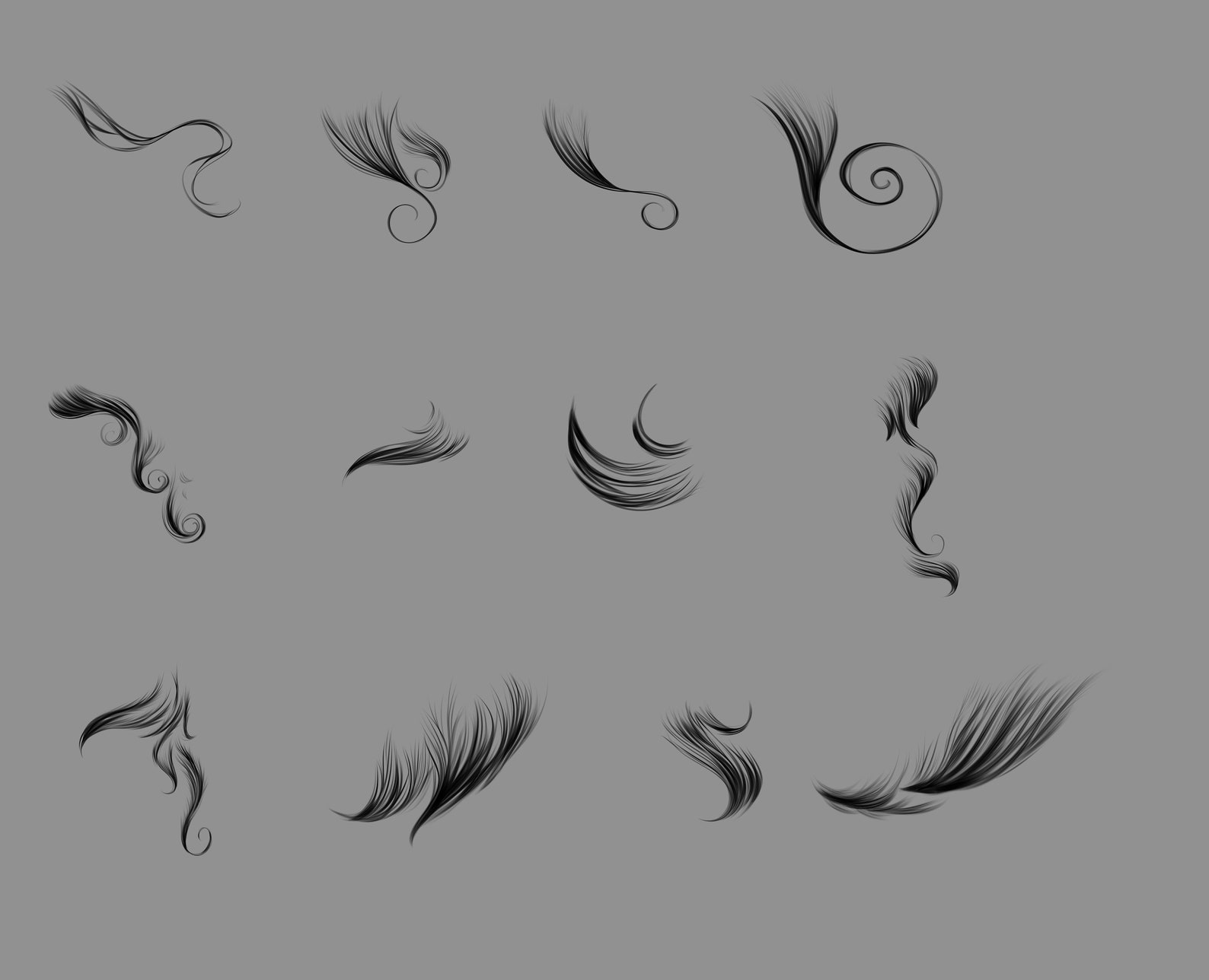 Procreate Laid Edge Baby Hair Brush Digital Drawing Art Edge - Etsy