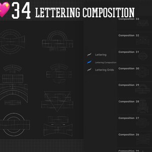 Procreate Lettering Grids, Builder Lettering Grid, Brushes for Procreate, Builder Lettering ...