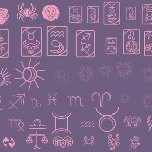 Procreate Brushes, Zodiac Stamps Brush Signs Astrology, Themed ...