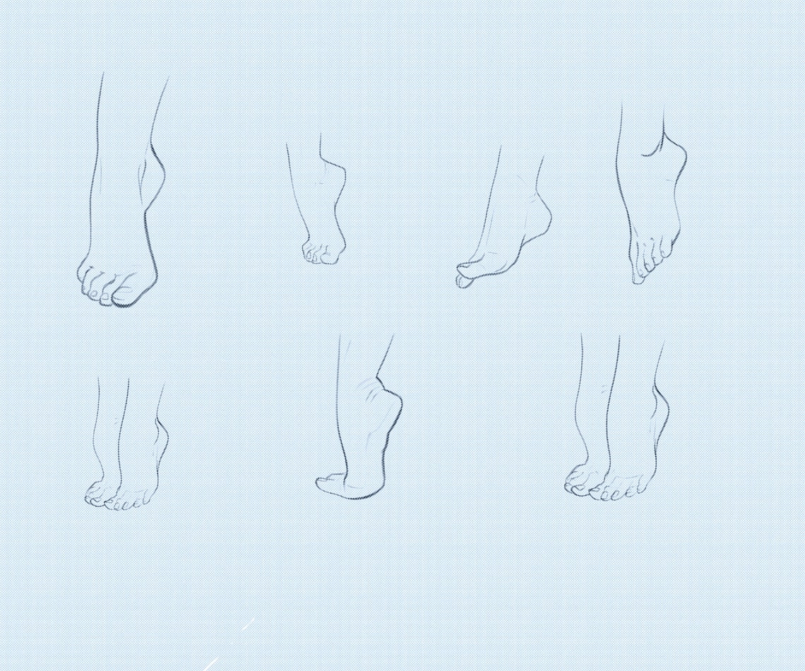 Procreate Feet Stamps Brushes Digital Brushes Feet Guide | Etsy