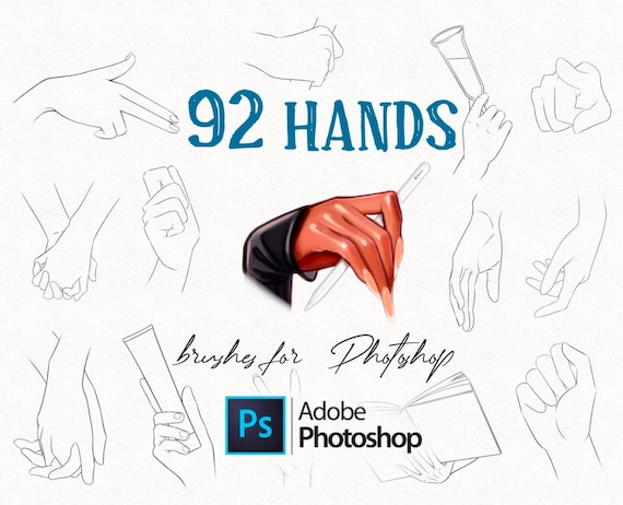 Hands Photoshop Brushes Hands Stamps Brushes Brushes for - Etsy
