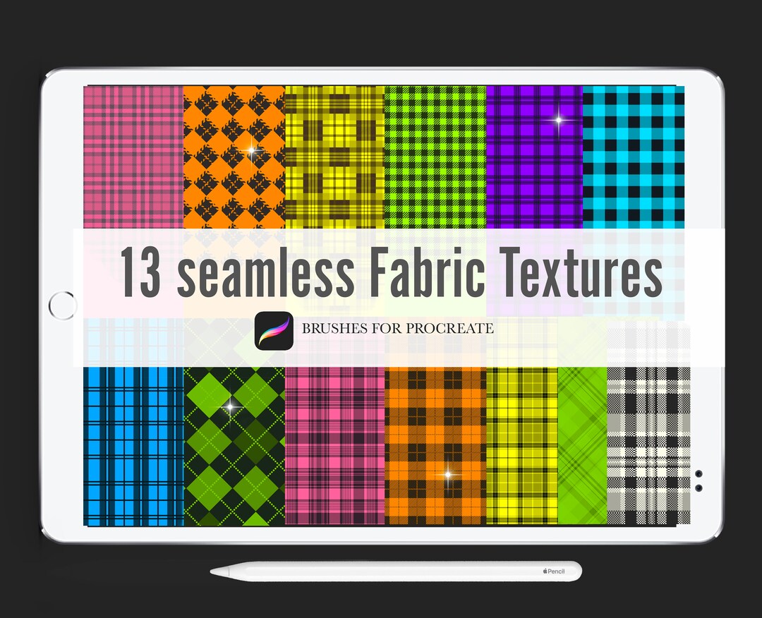 Fabric Pattern Brushes Procreate, Seamless Pattern Brush, Geometric ...