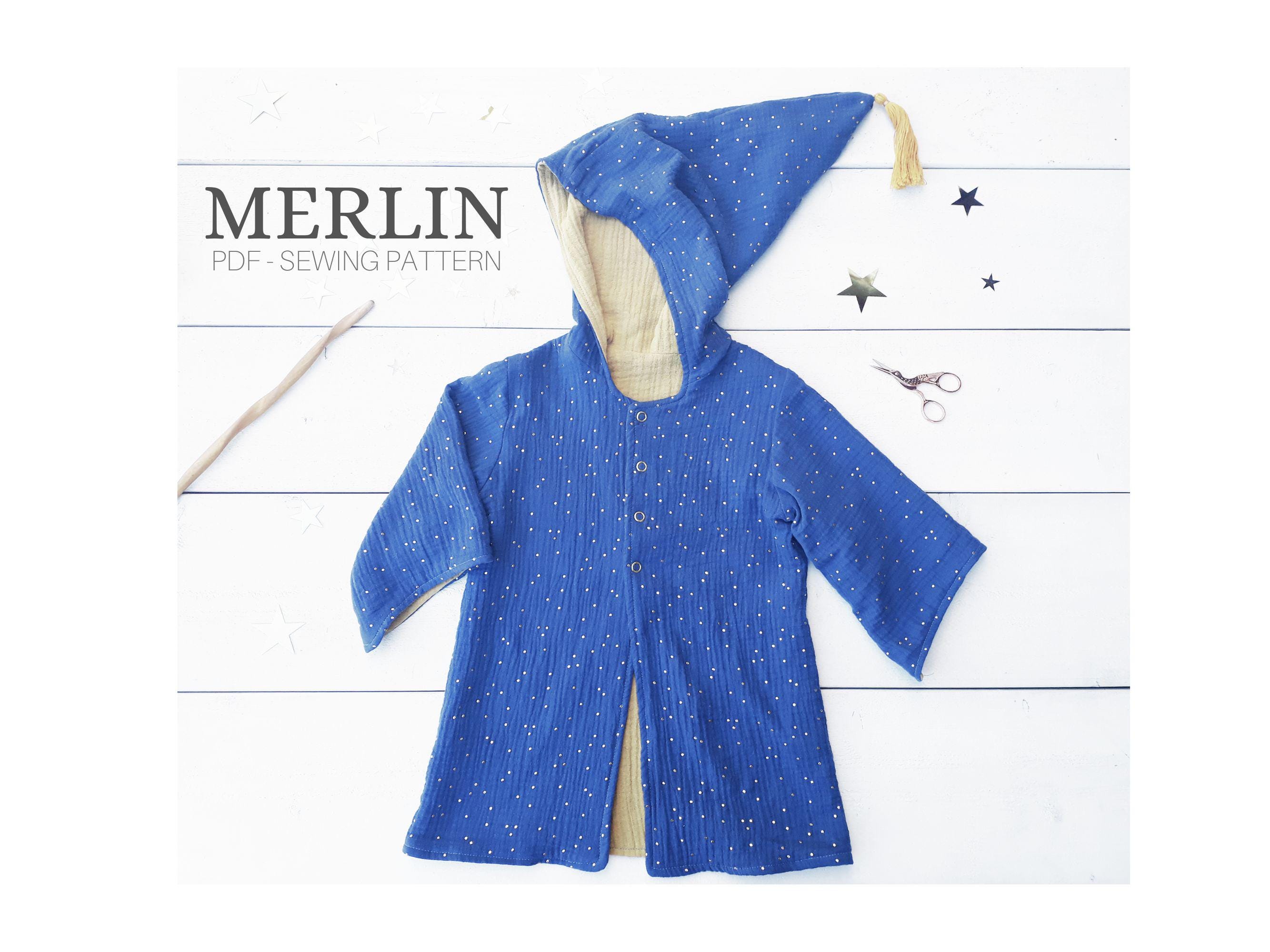 Merlin Fully Lined Robe PDF Sewing Pattern - Unisex, Wizards Bathrobe ...
