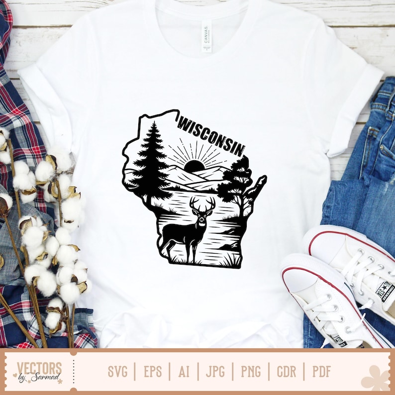 Wisconsin SVG, Wisconsin Home Svg, Wisconsin Outline SVG, Wisconsin ...