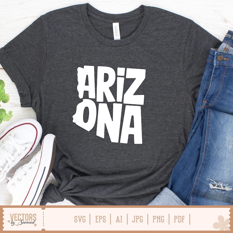 Arizona SVG Bundle, Arizona Outline SVG, Arizona Silhouette, Arizona ...