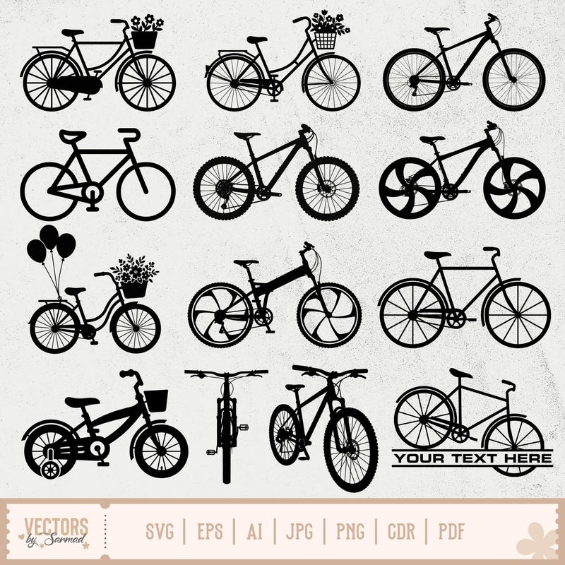 Old Bike Vectors - Etsy