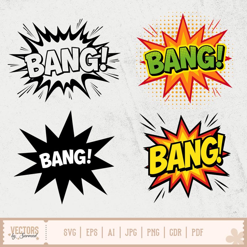 Cartoon Bang - Etsy