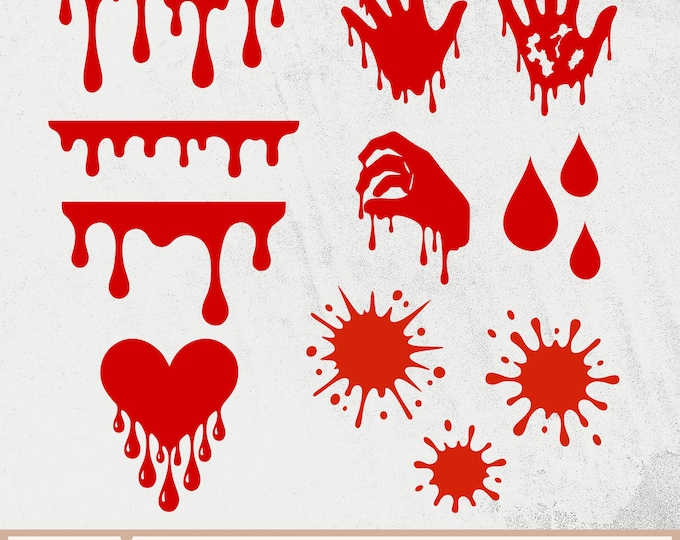Dripping Blood Svg,drip Svg,blood Drop Svg ,bundle,cricut,silhouette ...
