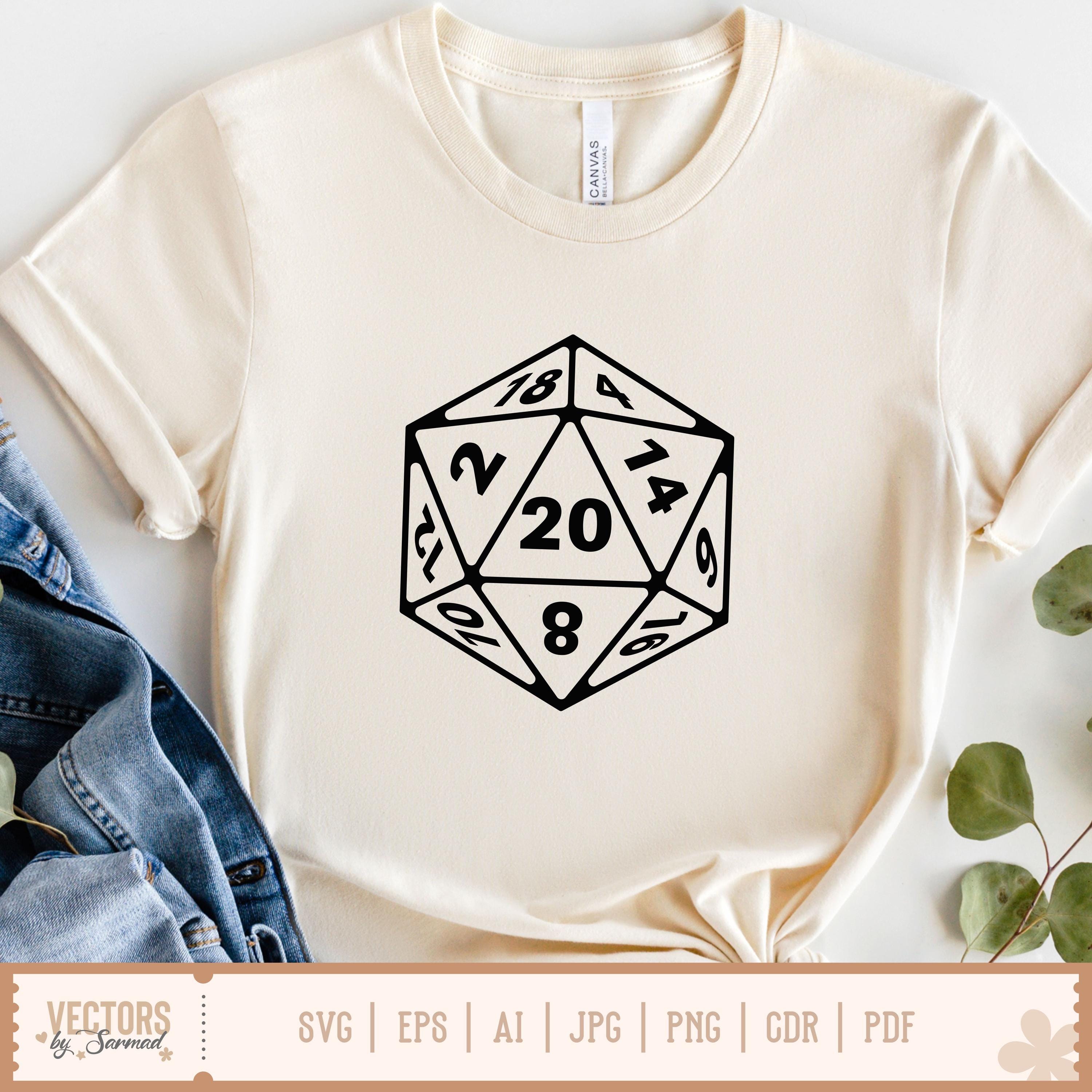 D20 Dice Isometric SVG Bundle, Polyhedral Dice, D20 Shirt, Dice Dragon ...