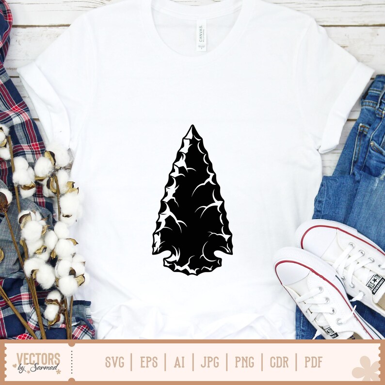 Arrowhead SVG, Arrowhead Silhouette, Broadhead Arrows SVG, Stone ...