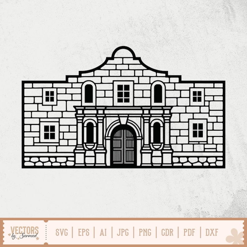 Alamo SVG, Remember the Alamo SVG, the Alamo Cut Files, San Antonio ...