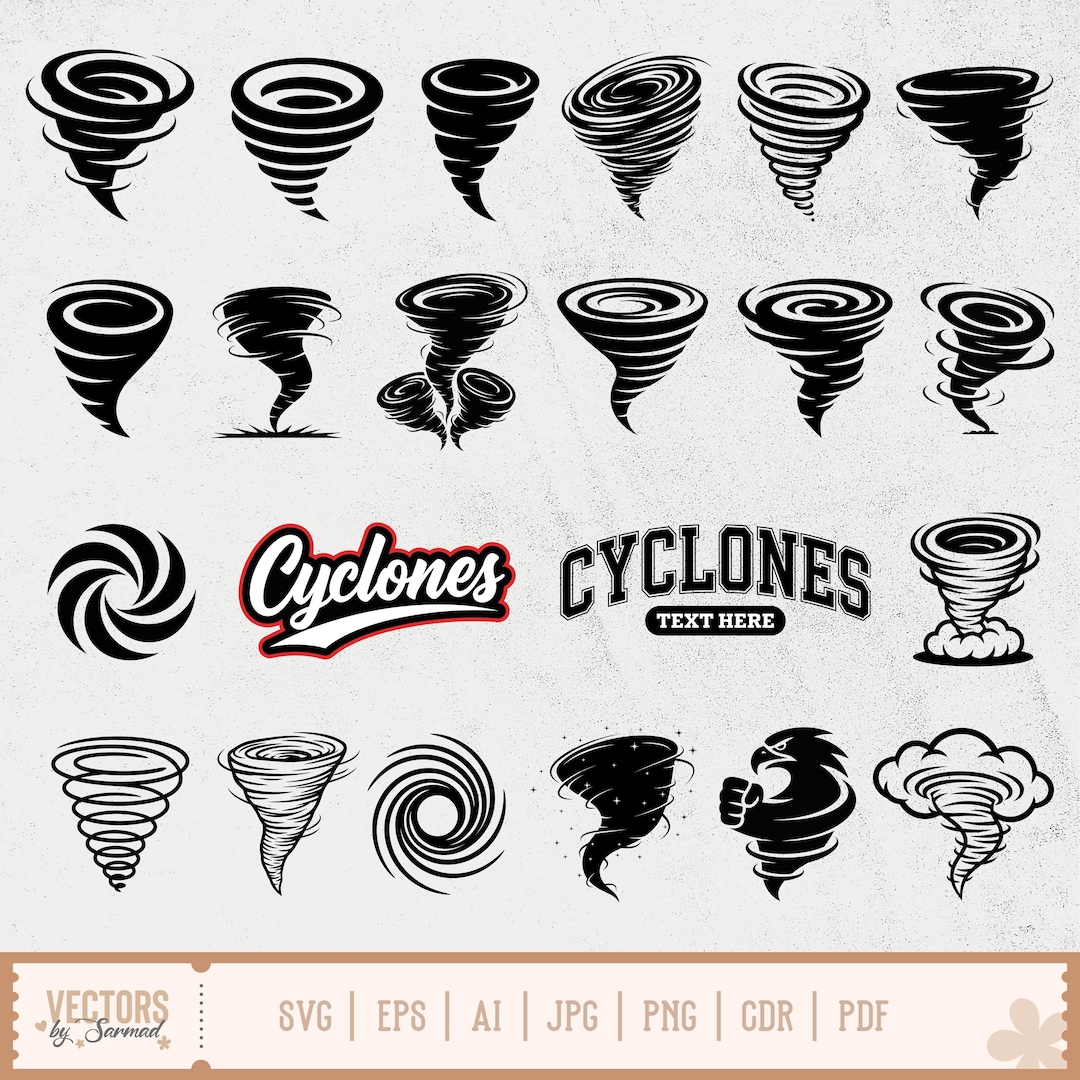 Cyclone Svg Bundle, Tornado Svg, Cyclones Svg, Hurricane SVG, Tornado ...