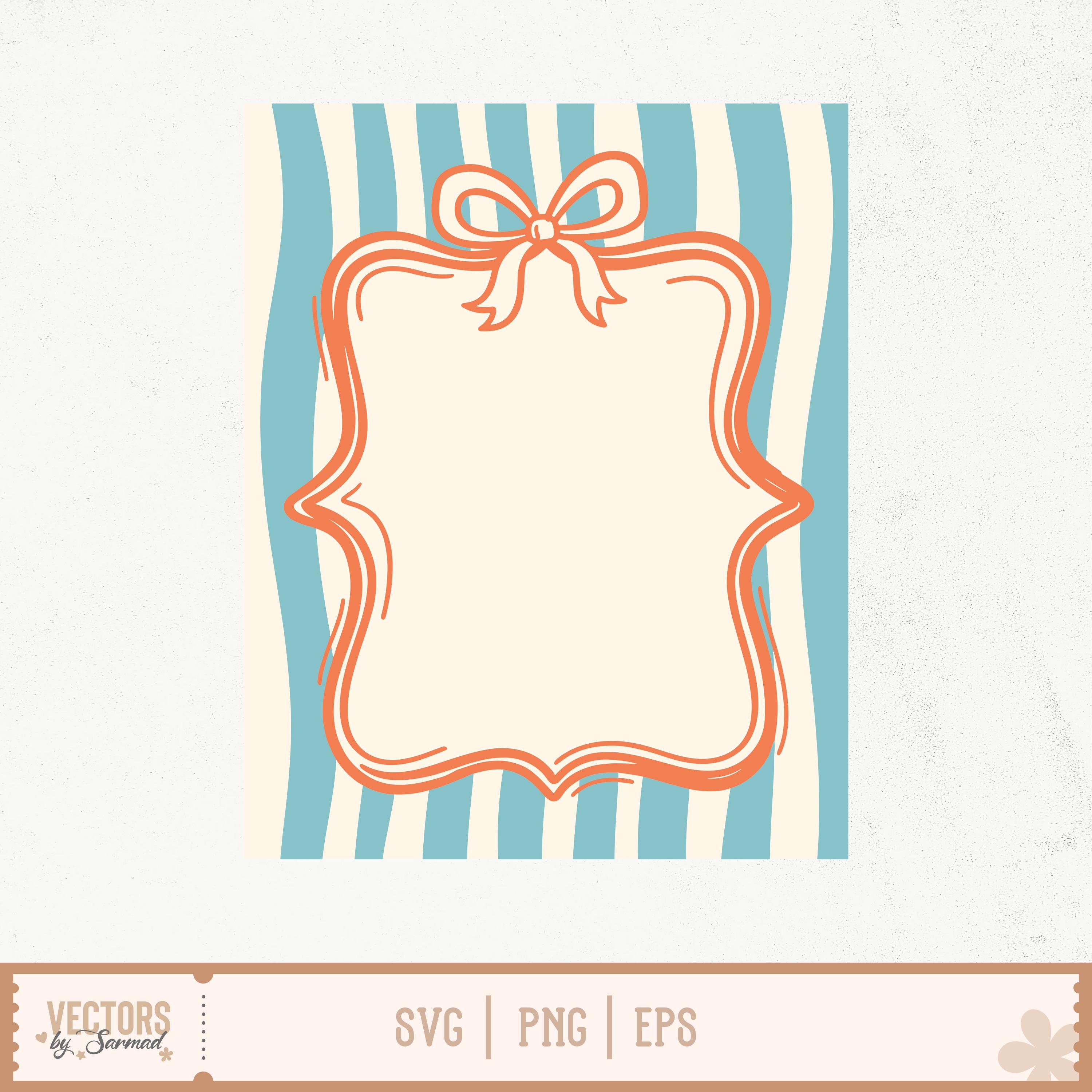40 Wavy Striped Frame SVG PNG EPS Bundle, Wavy & Striped Whimsical ...