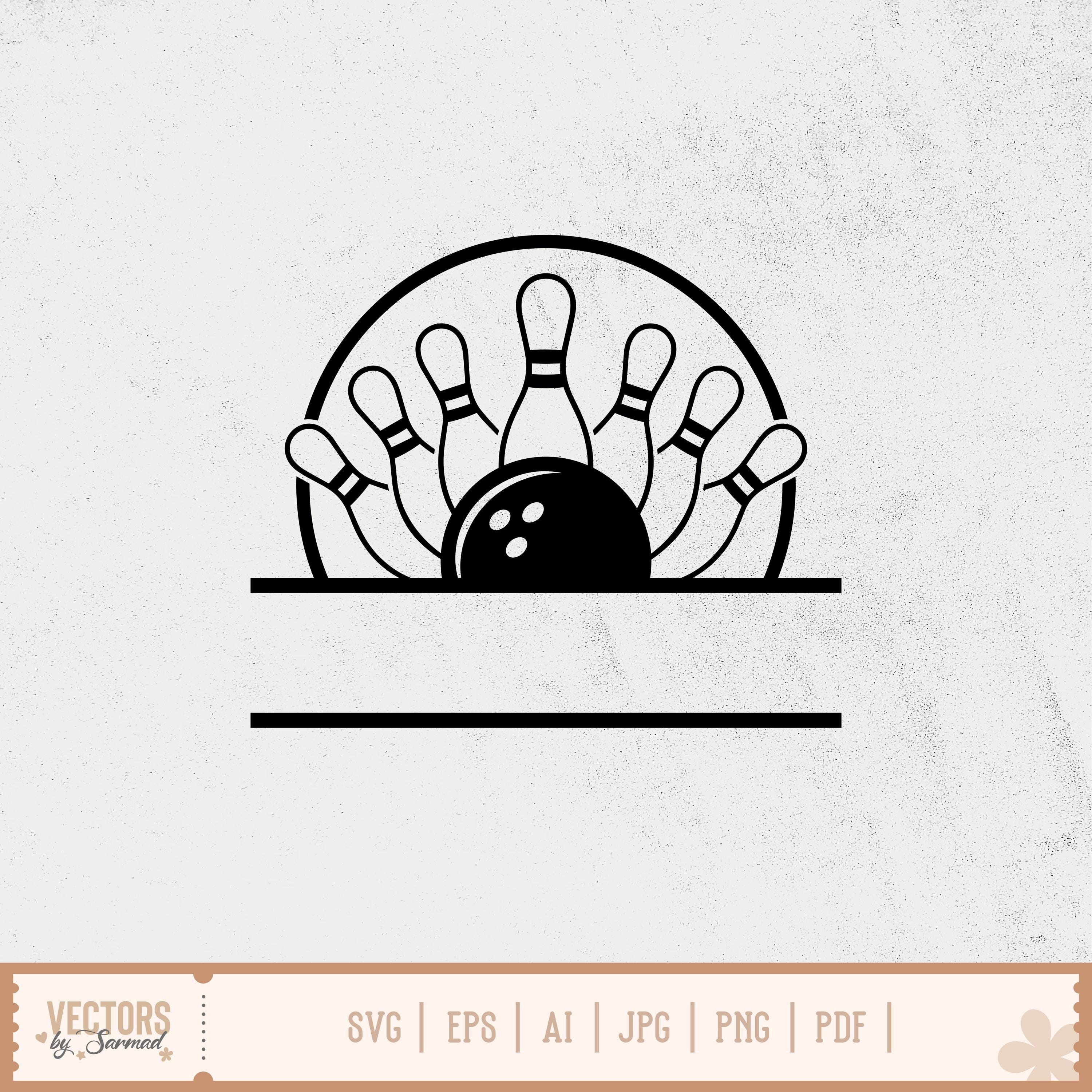 Bowling SVG Bundle, Bowling Logo SVG, Bowling Split Monogram, Bowling ...
