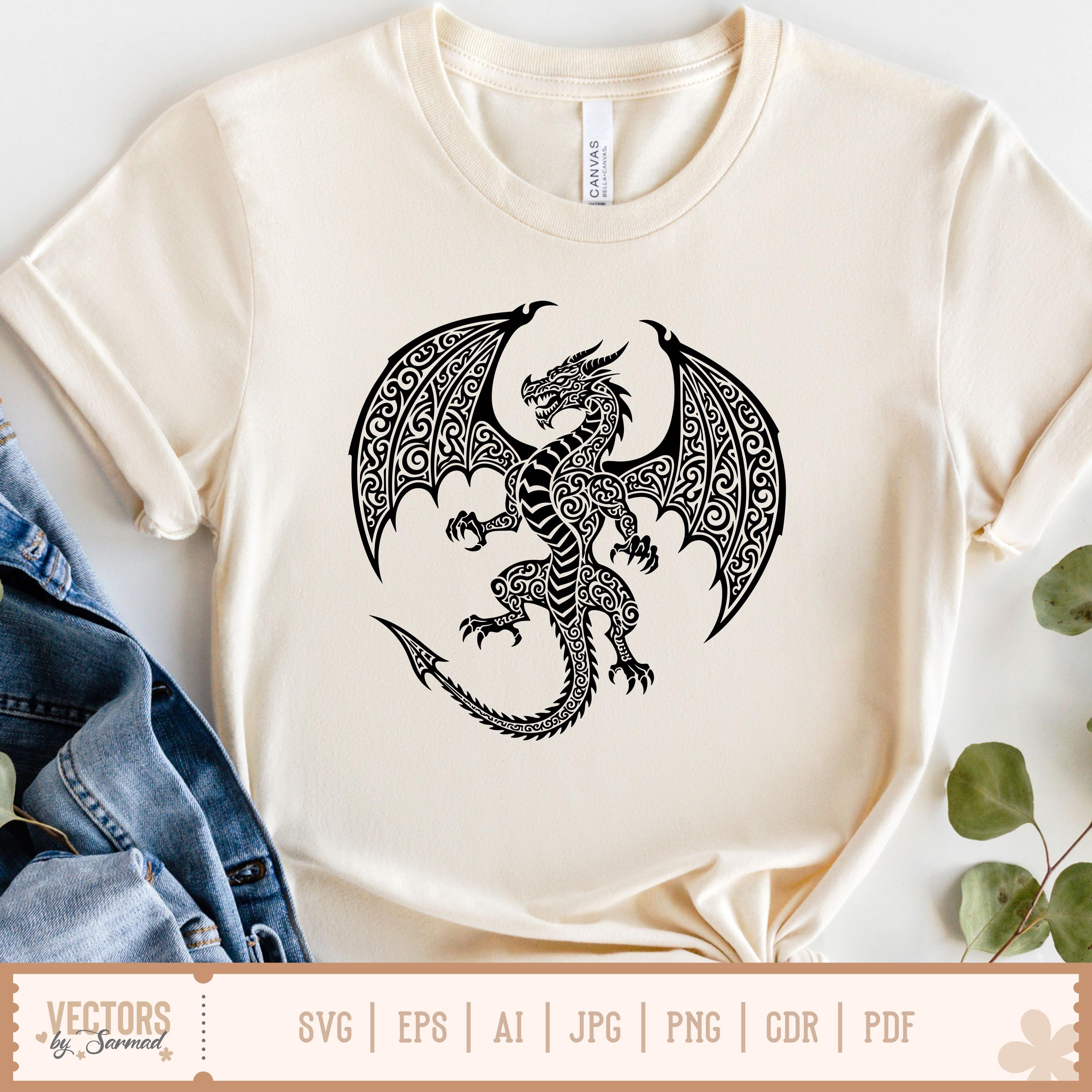 Dragon SVG Bundle, Chinese Dragon SVG, Fierce Dragon Svg, Tribal Dragon ...