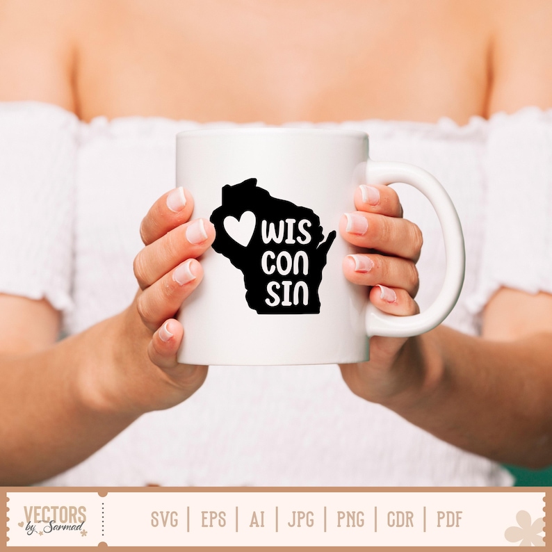 Wisconsin SVG, Wisconsin Home Svg, Wisconsin Outline SVG, Wisconsin ...