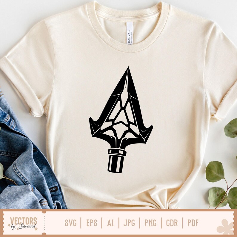 Arrowhead SVG, Arrowhead Silhouette, Broadhead Arrows SVG, Stone ...