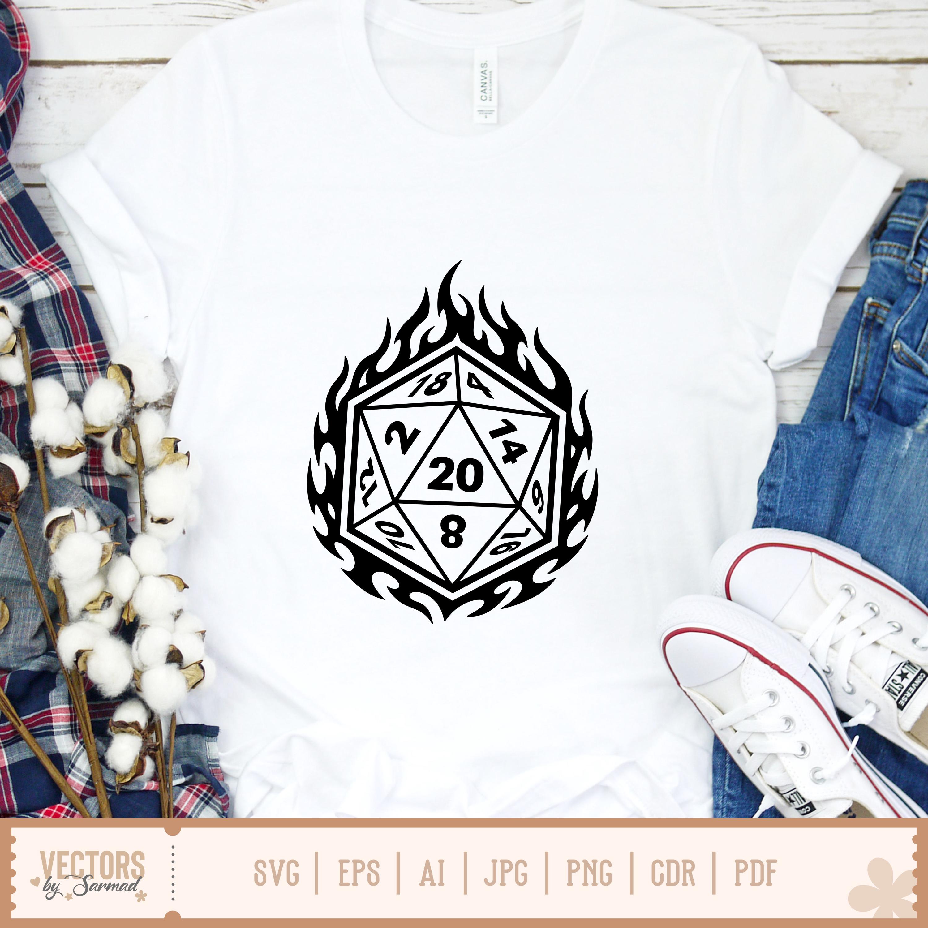 D20 Dice Isometric SVG Bundle, Polyhedral Dice, D20 Shirt, Dice Dragon ...