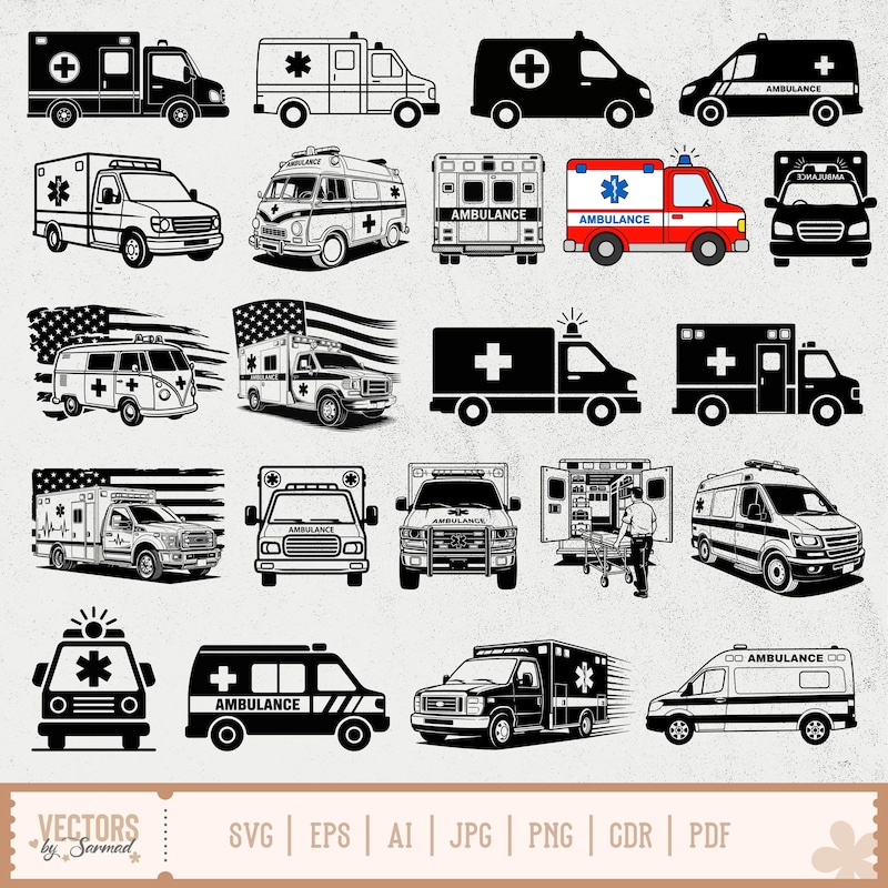 Ambulance Svg - Etsy