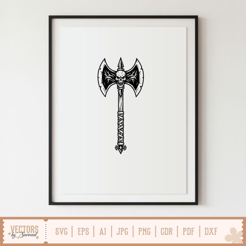 Battle Axe SVG Bundle, Viking Axe Svg, Battle Axe Silhouette, Double ...