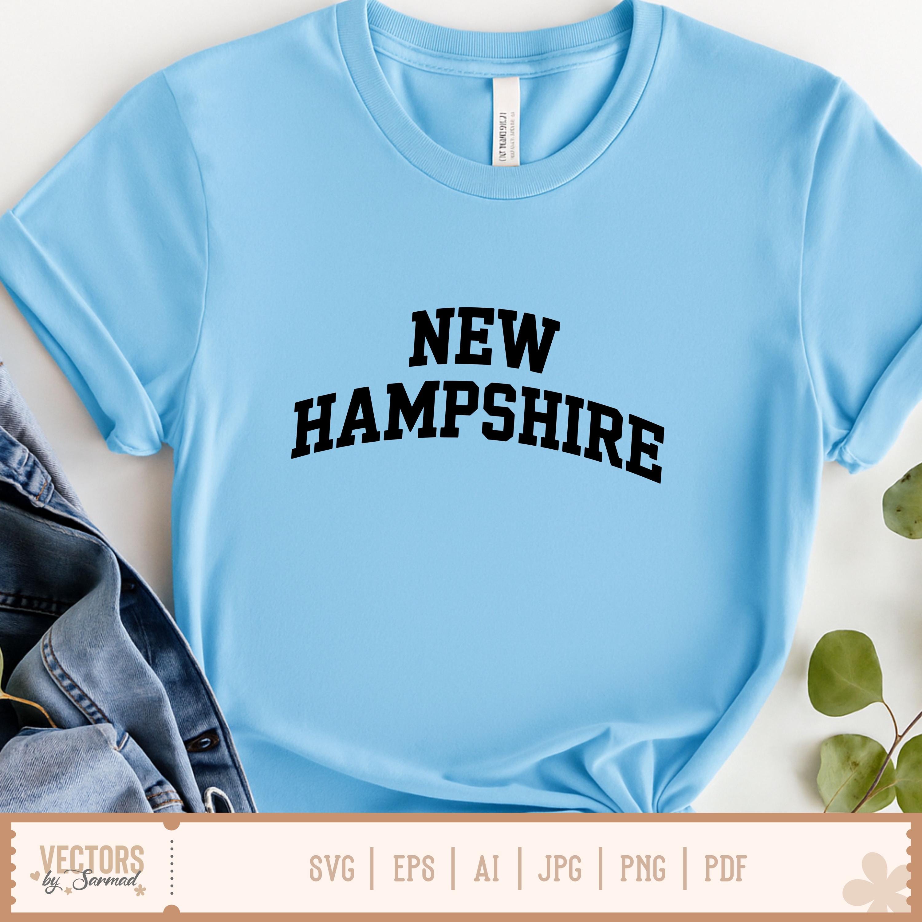 New Hampshire Svg Bundle, New Hampshire State Outline, New Hampshire ...