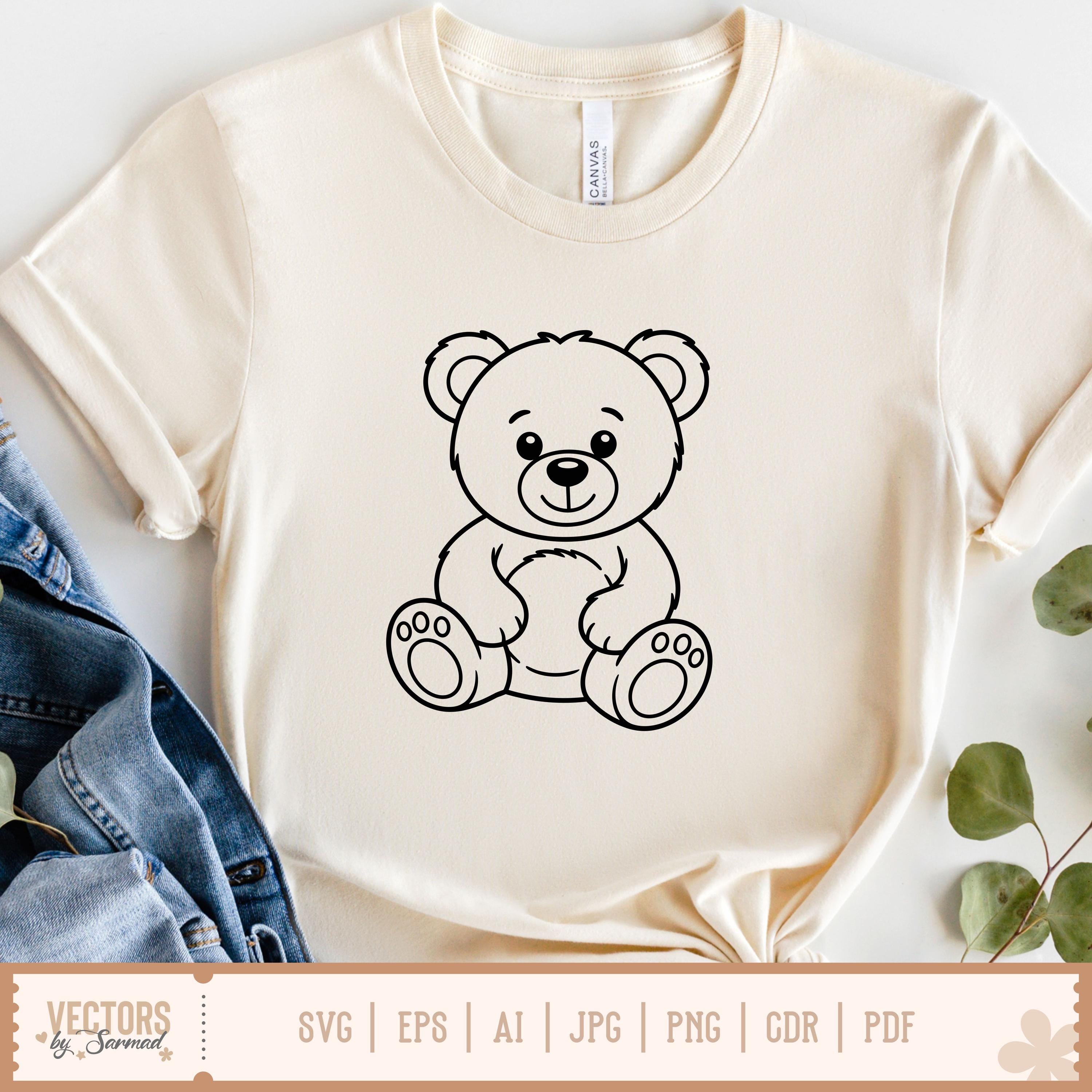 Teddy Bear SVG, Cute Teddy Svg, Teddy Bear Head Svg, Teddy Bear Clipart ...