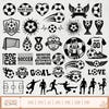 Soccer Ball Heart SVG Files | Football Cut Files | Soccerball Love ...
